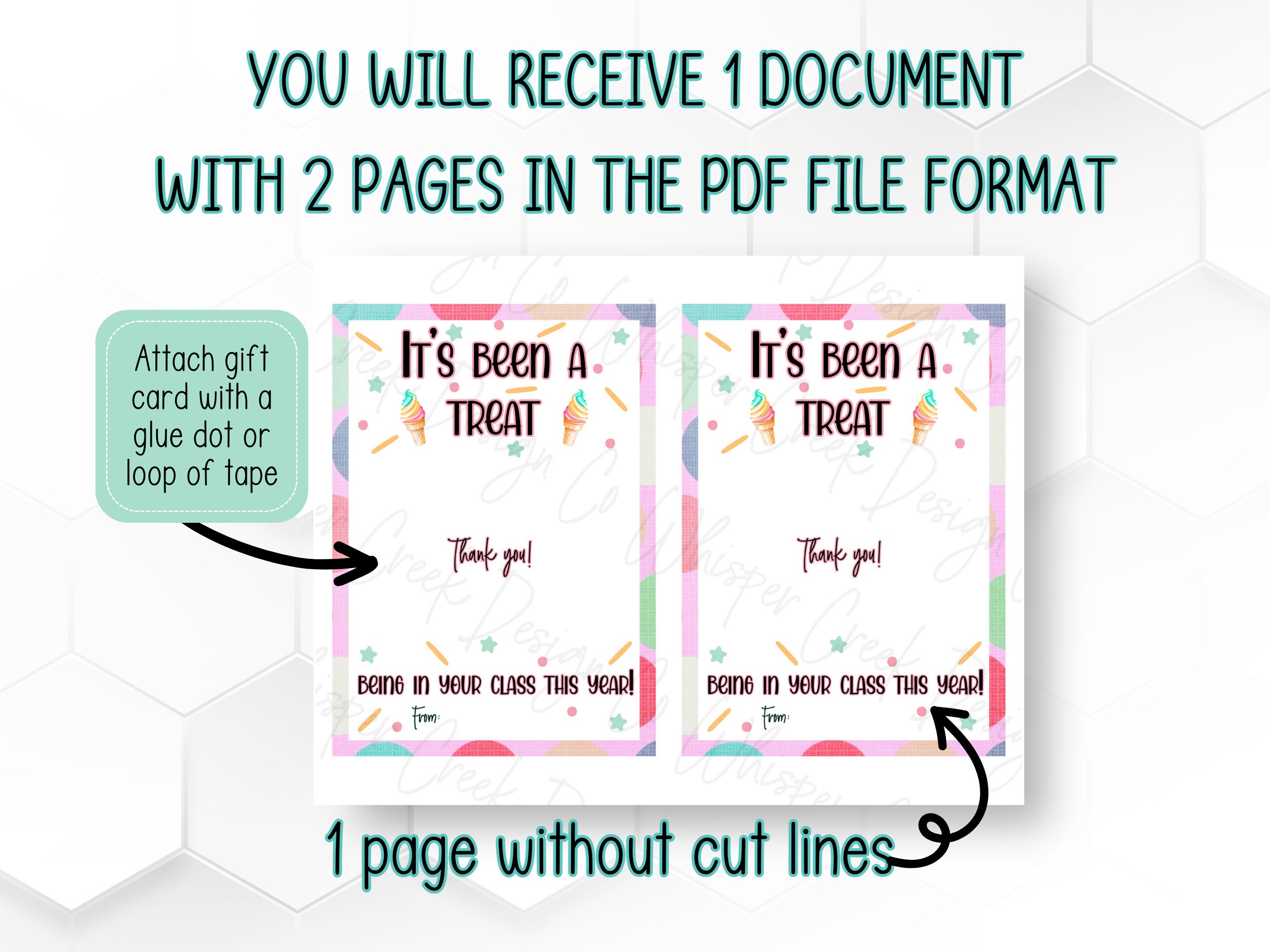 Printable Teacher Appreciation Thank You Gift Card Holder - Etsy