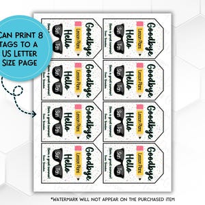 Editable Goodbye Lesson Plans, Hello Sun Tan Gift Tag | End of School ...