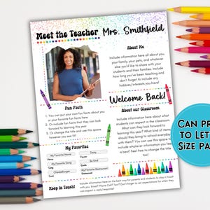 Editable Welcome Back Teacher Introduction Letter Canva Template ...