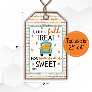 Printable Fall Gift Tag | A Little Fall Treat for Someone Sweet Gift ...