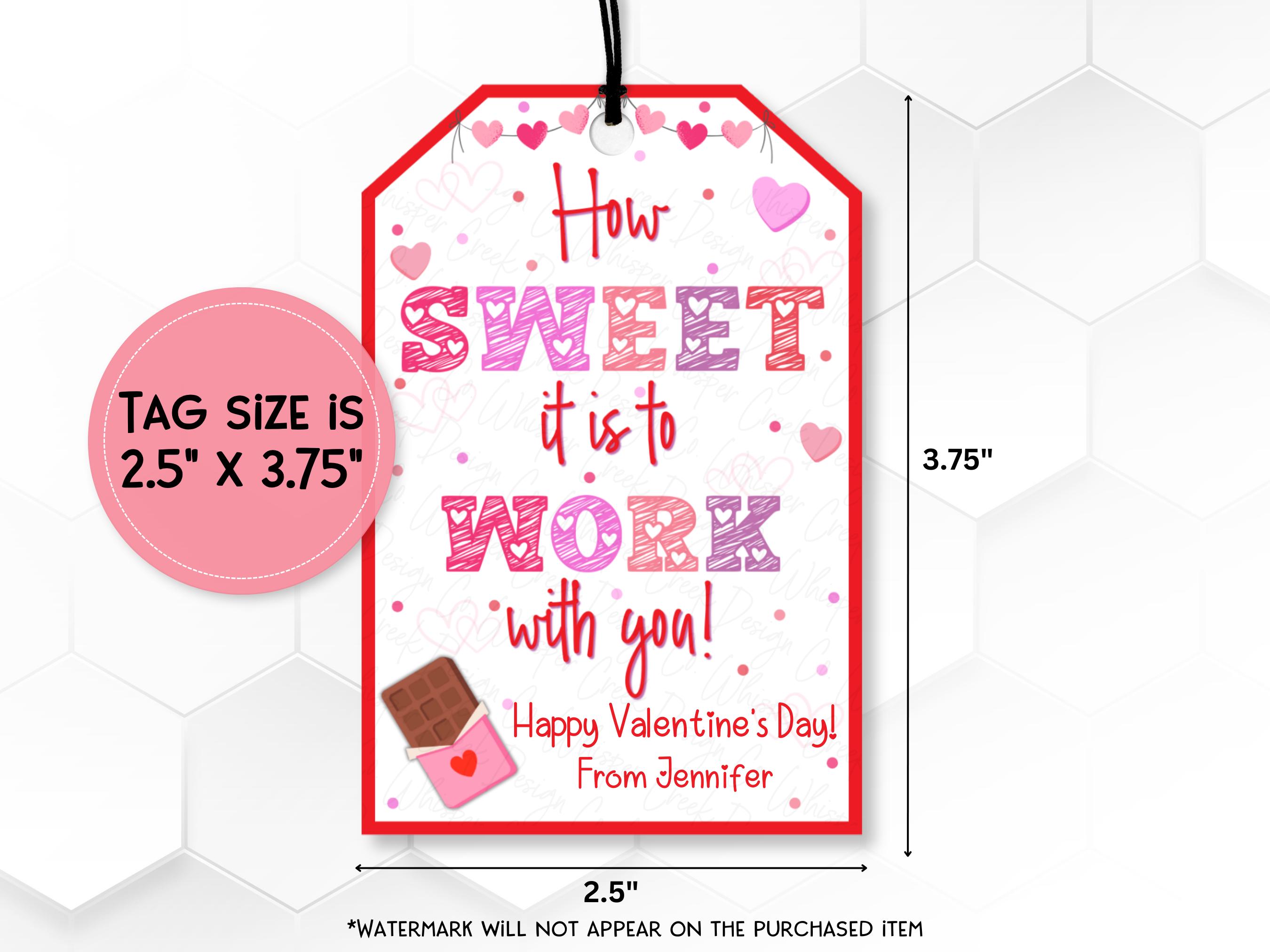 Editable How Sweet It is to Work With You Gift Tag | Printable ...