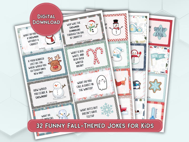 32 Printable Winter Lunch Box Notes With Jokes | Funny Lunch Box Jokes ...