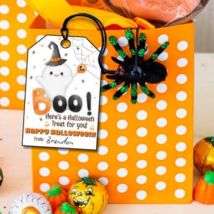 Printable Halloween Gift Tag - Halloween Treat Gift Tag - Happy ...