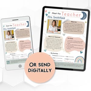 Editable Meet the Teacher Letter: Boho Canva Template (digital Download ...