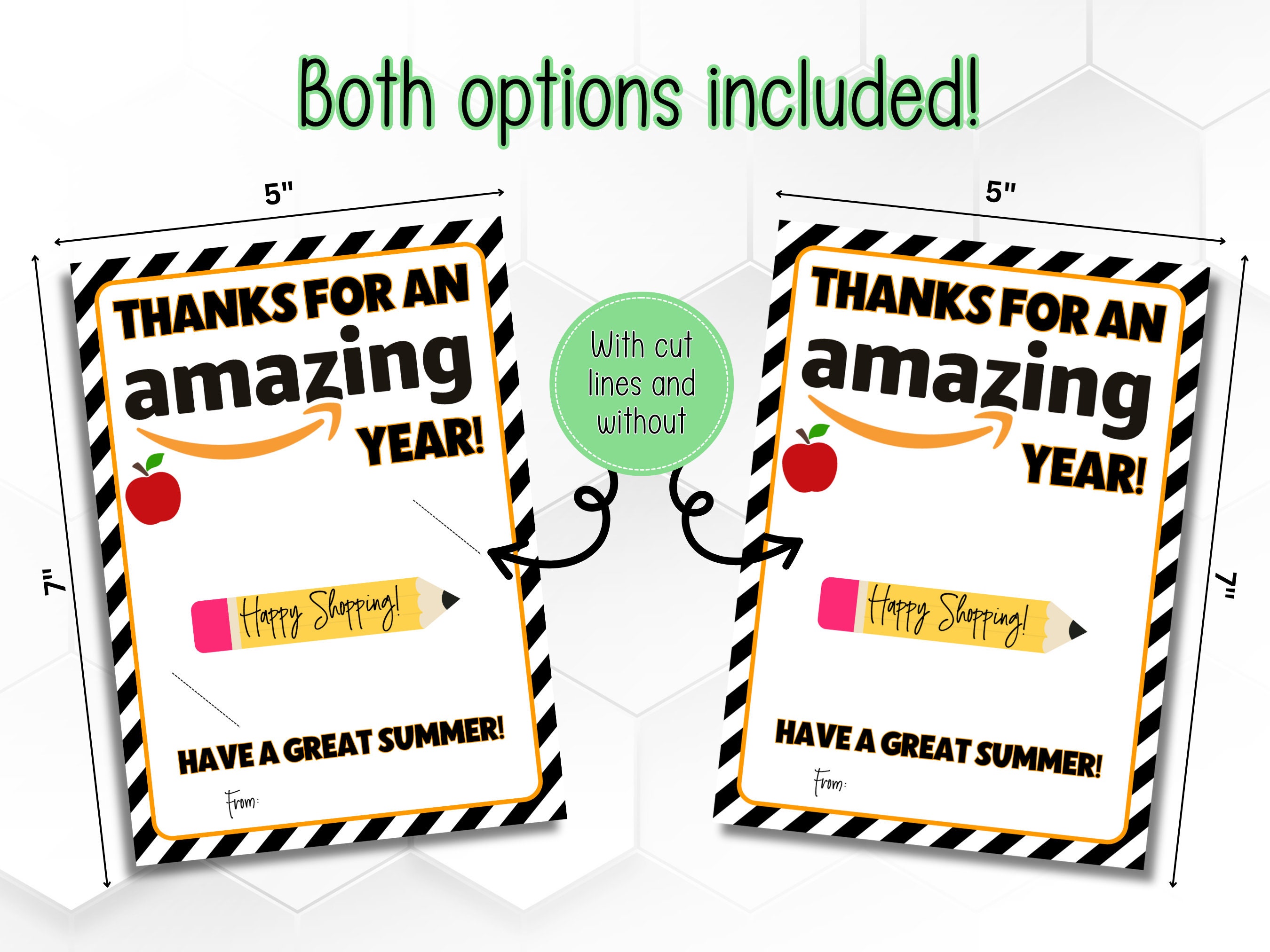 Thanks for an Amazing Year Gift Card Holder for Teacher Teacher Thank ...