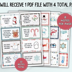 32 Printable Winter Lunch Box Notes With Jokes | Funny Lunch Box Jokes ...