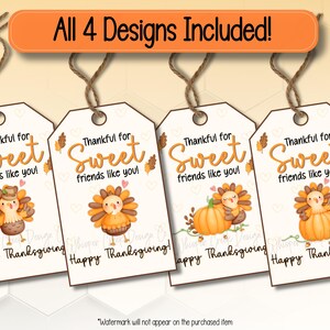 Printable Friendsgiving Gift Tag | Thanksgiving Gift Tag | Thankful for ...