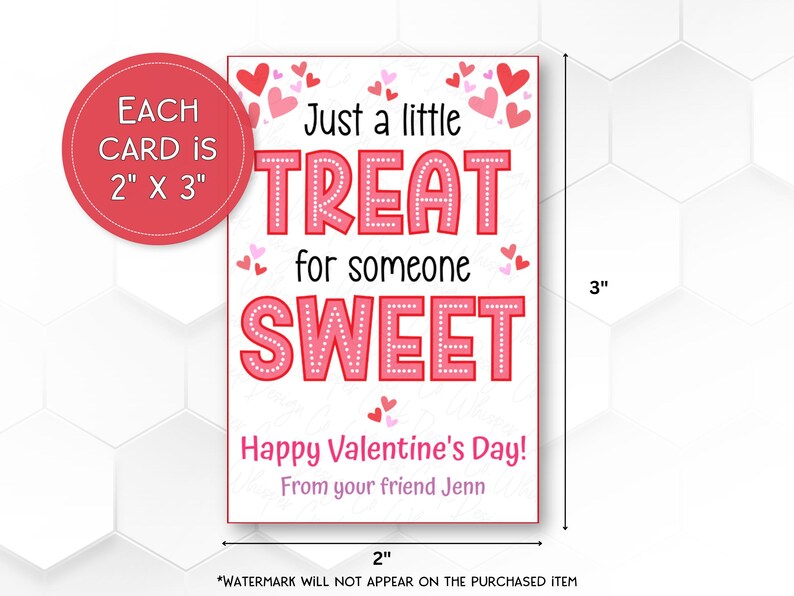 Editable and Printable Little Treat for Someone Sweet Valentine's Day ...