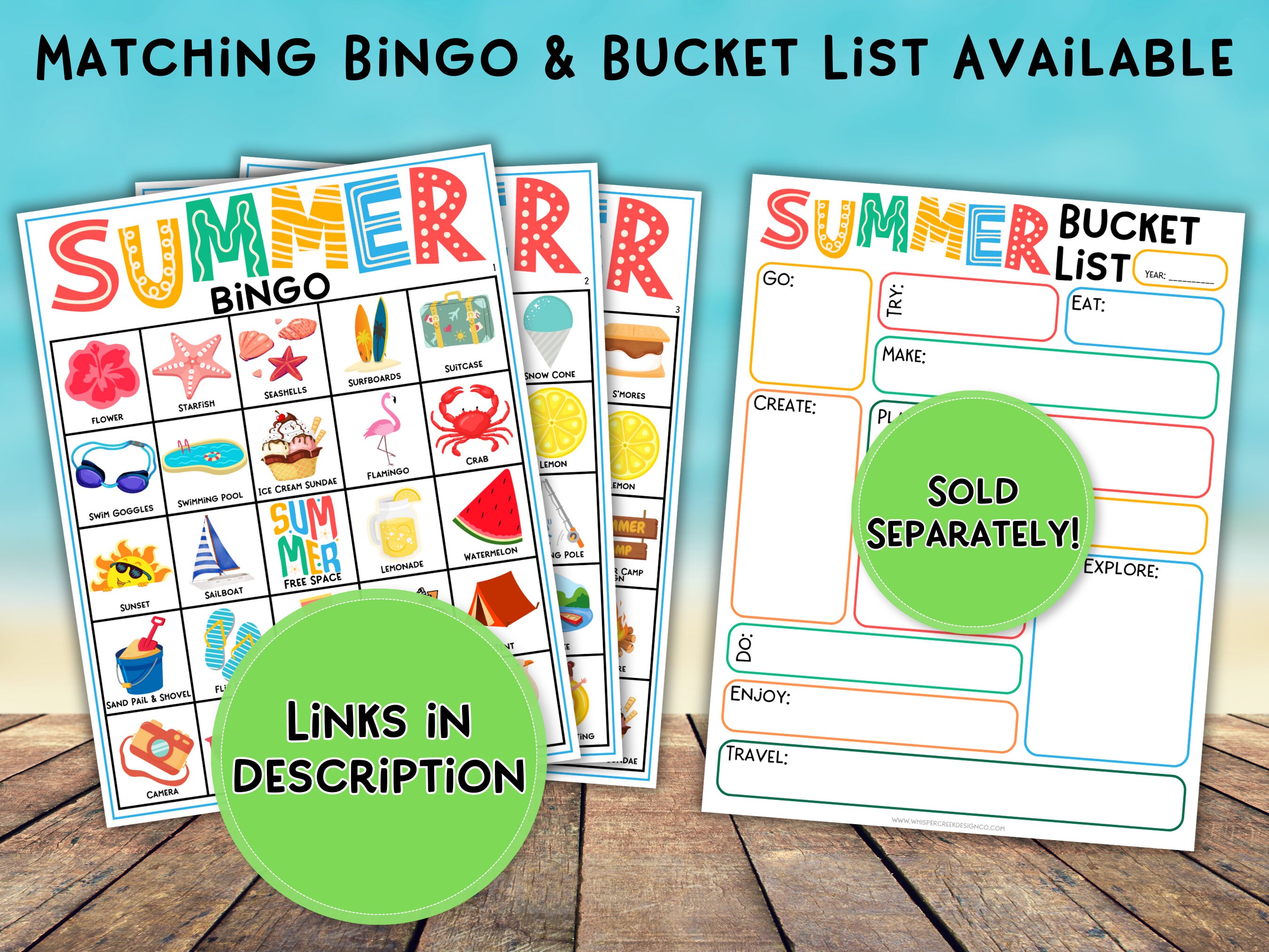 Summer Games Bundle: Printable Word Search, Pictionary, and More (PDF ...