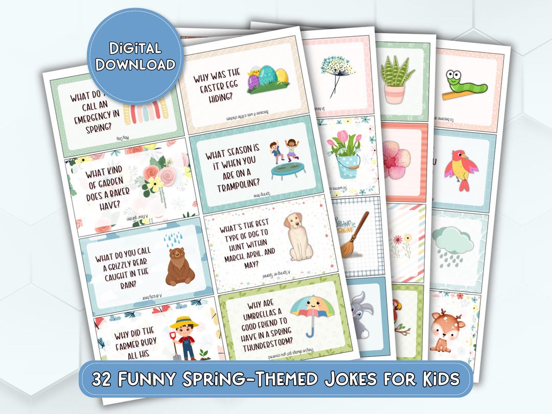 32 Printable Spring Lunch Box Notes With Jokes | Funny Lunch Box Jokes ...