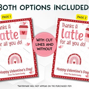 Editable Thanks a Latte Gift Card Holder | Perfect Present for Coffee ...