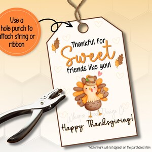 Printable Friendsgiving Gift Tag | Thanksgiving Gift Tag | Thankful for ...
