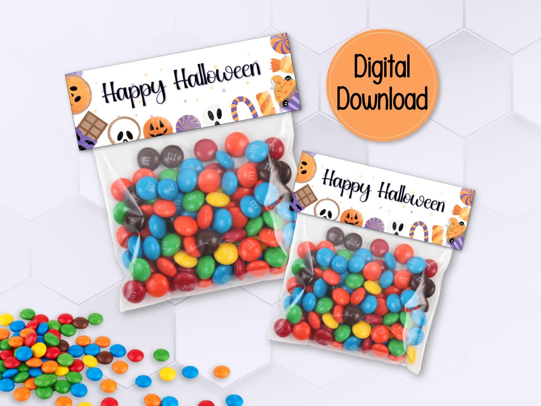 Cute Trick or Treat Bag Topper | Printable Halloween Favor Tag ...