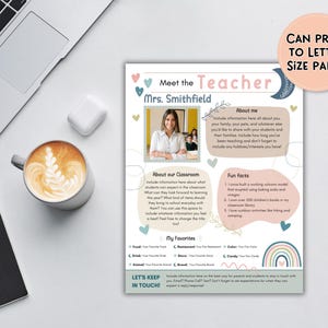 Editable Meet the Teacher Letter: Boho Canva Template (digital Download ...