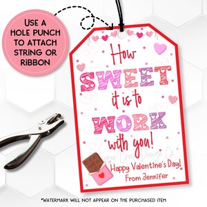 Editable How Sweet It is to Work With You Gift Tag | Printable ...
