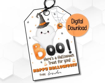 Halloween Gift Tags, Halloween Treat Gift Tag, Happy Halloween Gift Tag ...