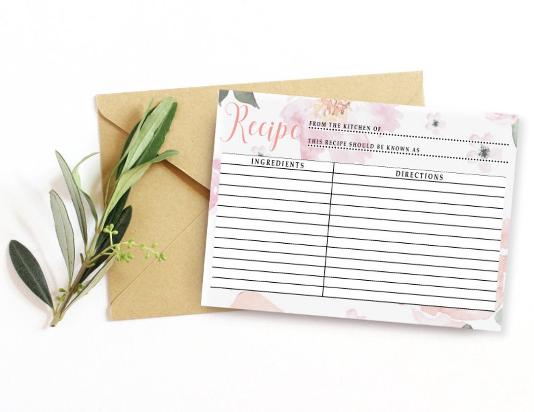 Recipe Card Digital Download - Etsy