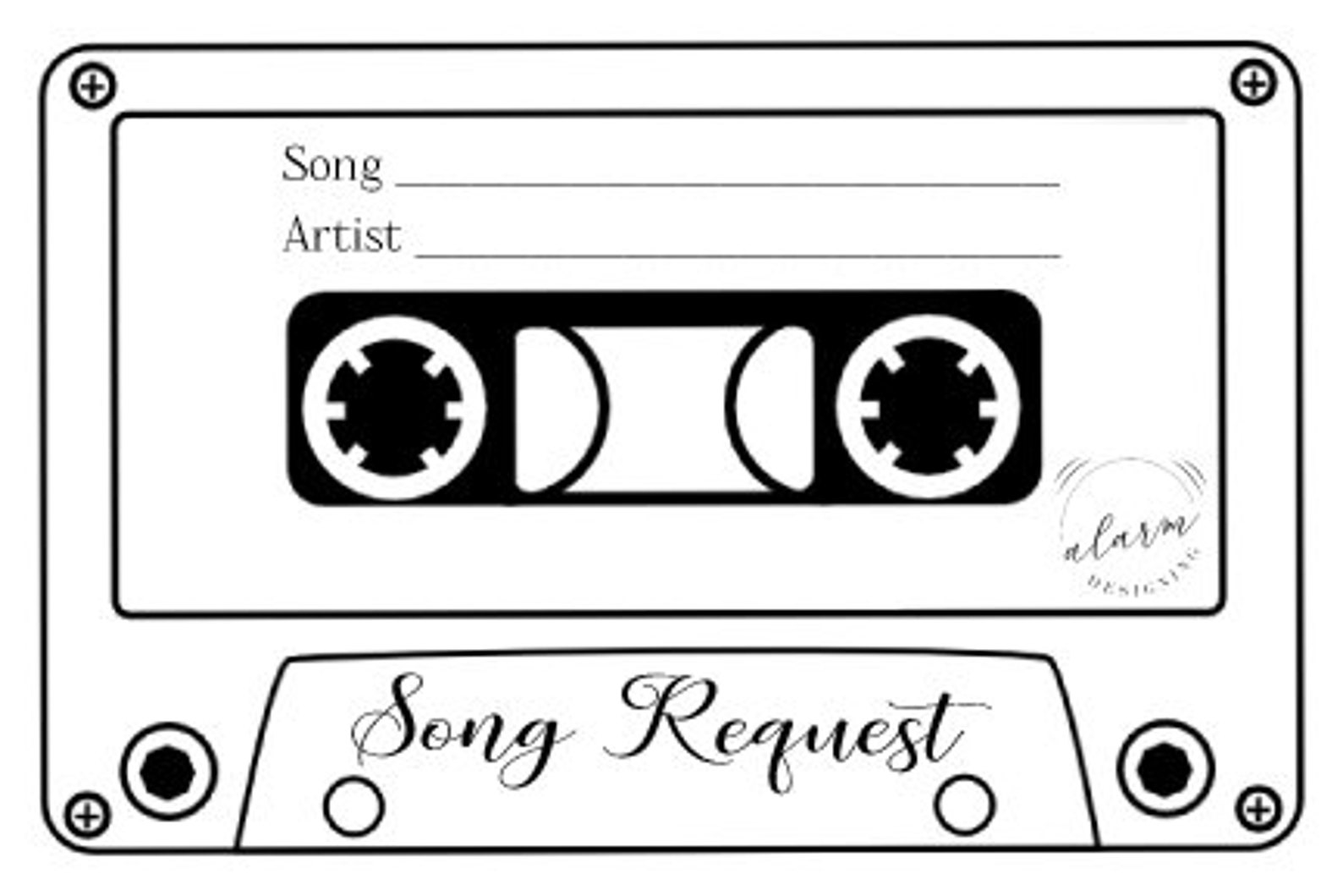 RSVP & Song Request Card Digital Download - Etsy