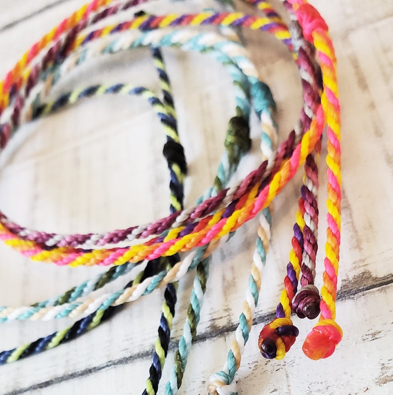 Multi Color Rope Bracelet Pick Your Colors Surfer Bracelet - Etsy