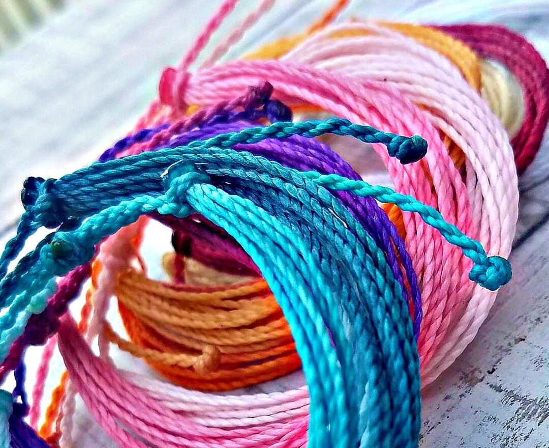 String Bracelet Choose Your Color Waxed Waterproof - Etsy
