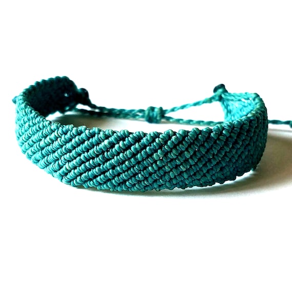 Flat Braided Bracelet Choose Your Color Adjustable | Etsy