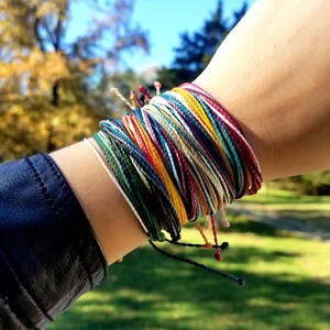 Friendship Bracelet Pack: Set of 10 Adjustable String Bracelets - Etsy