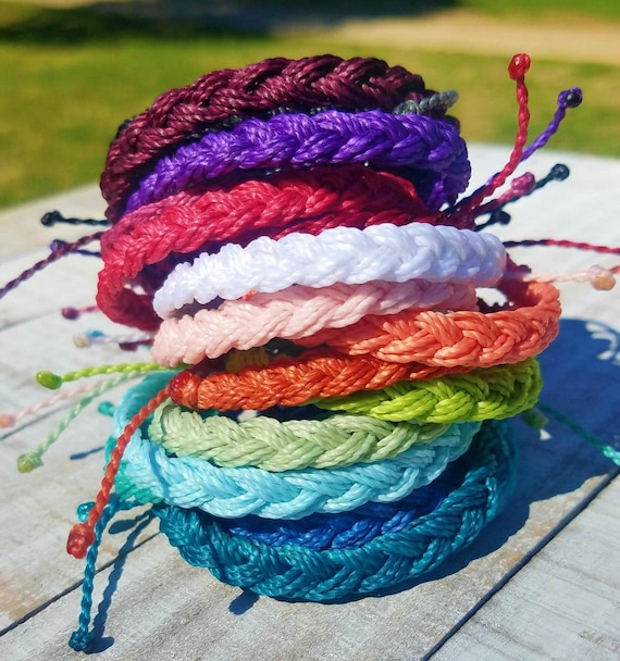 Braided Bracelet Choose Your Color Adjustable Waterproof - Etsy