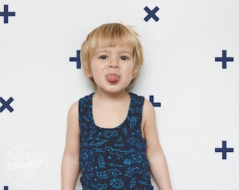 Plus Sign VINYL Wall Decals x Modern Crosses Stickers | Etsy