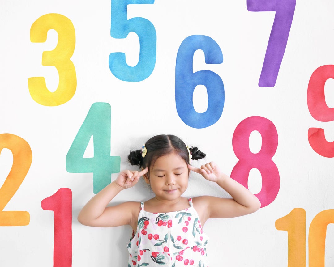 Numbers | Reusable FABRIC Wall Decal Eco Friendly | Peel & Stick ...