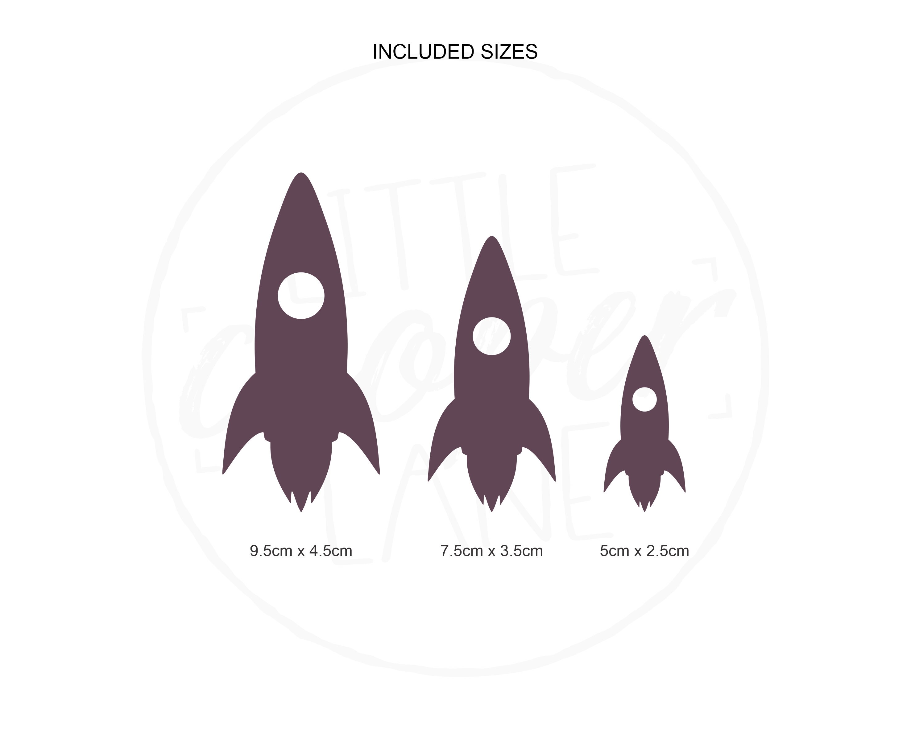 Rocket Wall Decals | Spaceship Wall Decal Vinyl Stickers | Mixed Sizes ...