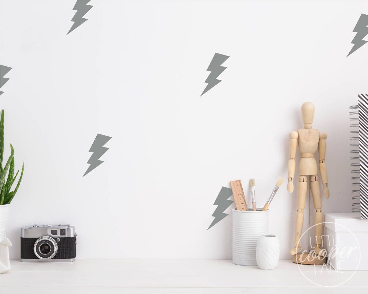 Lightning Bolts VINYL Wall Decals 10cm 4 Inch Electric - Etsy