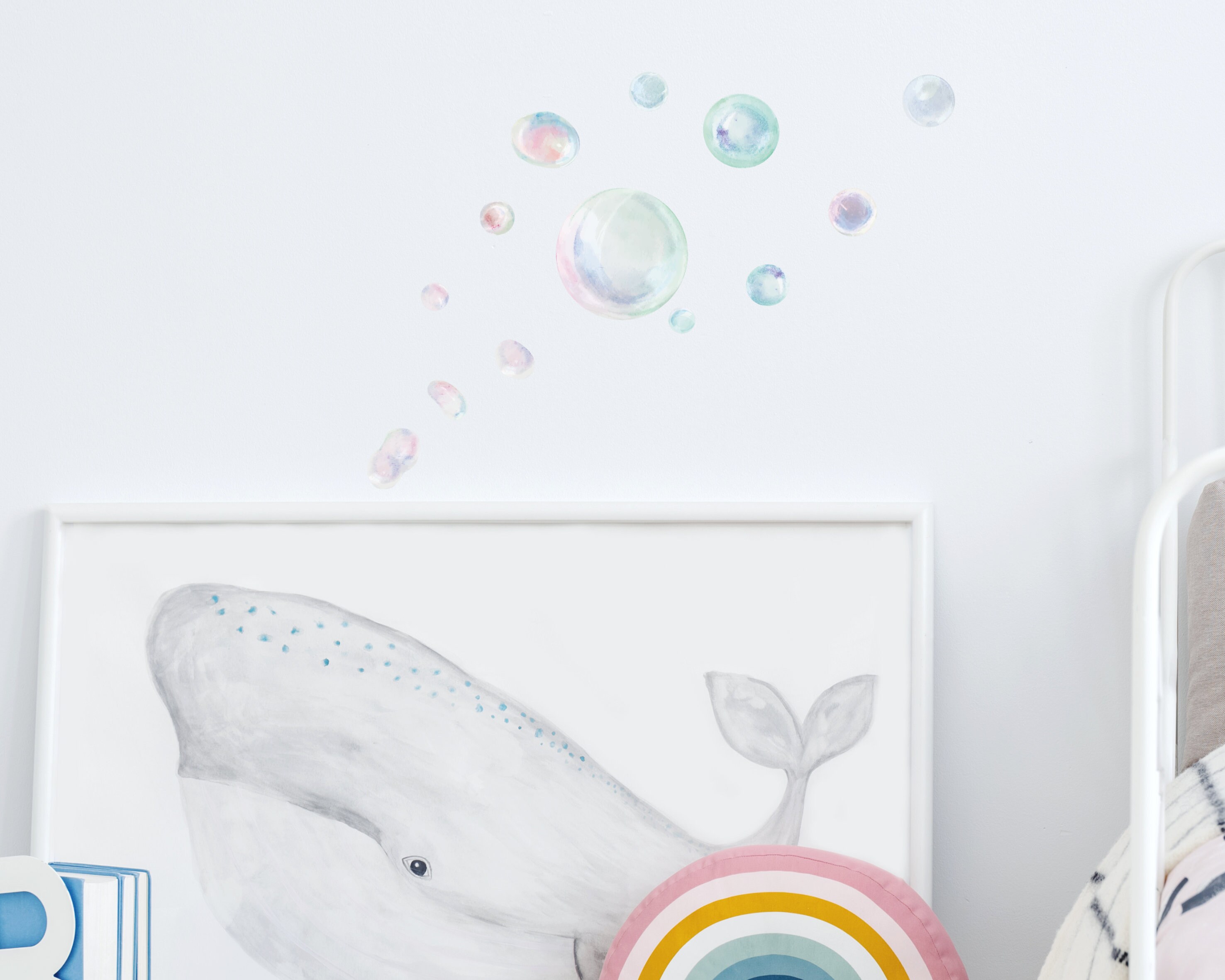 Bubbles Decal Pack Watercolor Design Reusable FABRIC Wall - Etsy