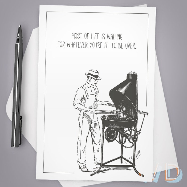 Greeting Card Waiting Card for Him Card for Her Note Card - Etsy