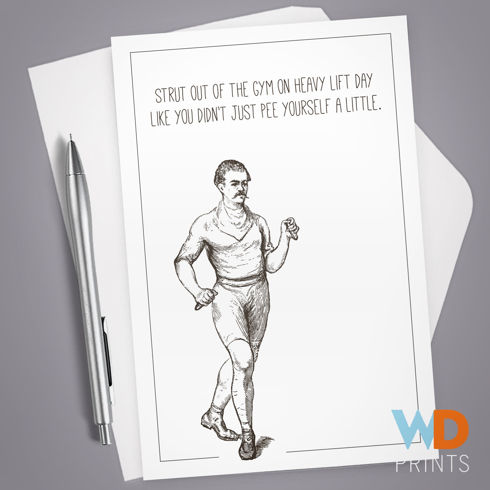 Greeting Card, Gym Humor, Card for Him, Card for Her, Funny Card, Dry ...
