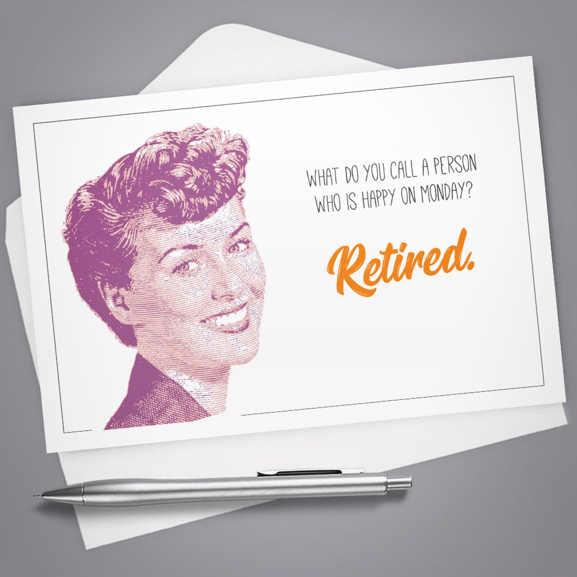Greeting Card, Retirement, Monday, Card for Her, Teacher, Mom, Coworker ...