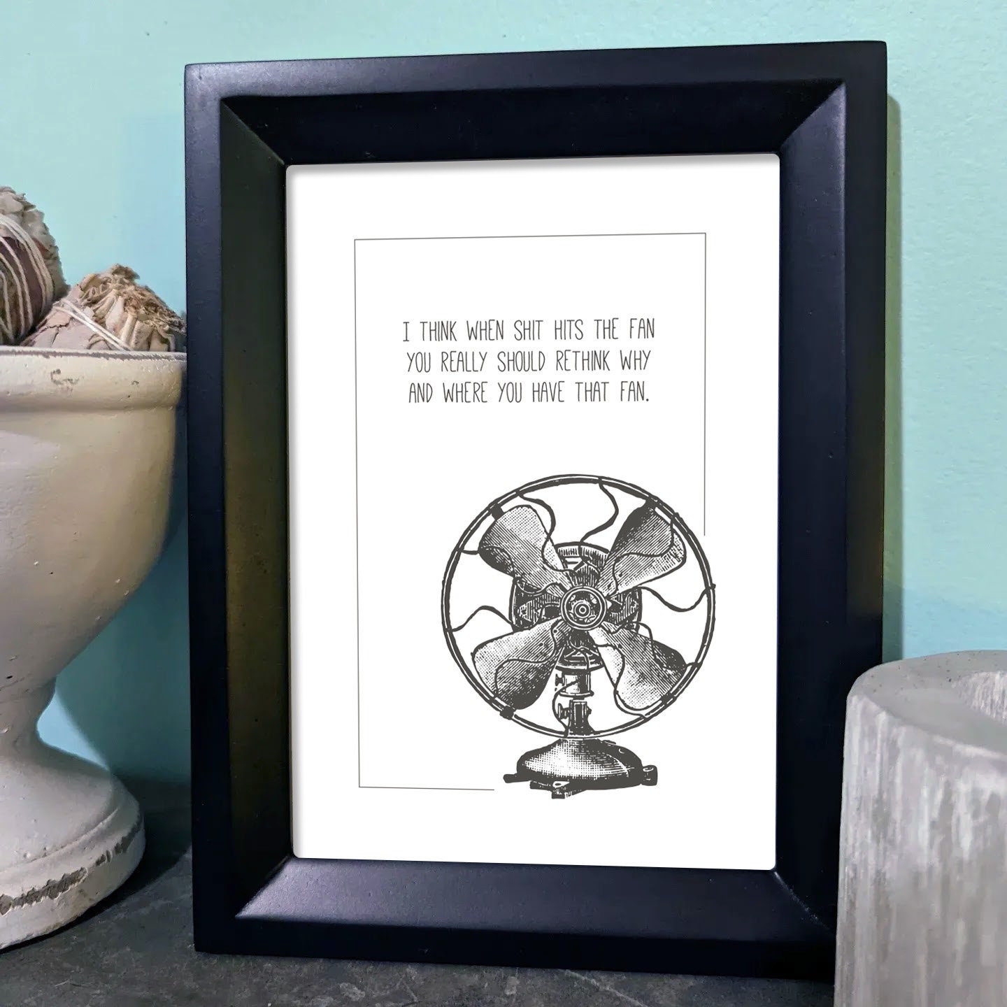 Wall Art, Hits the Fan, Art Prints, Home Decor, Wall Decor, Funny Quote ...