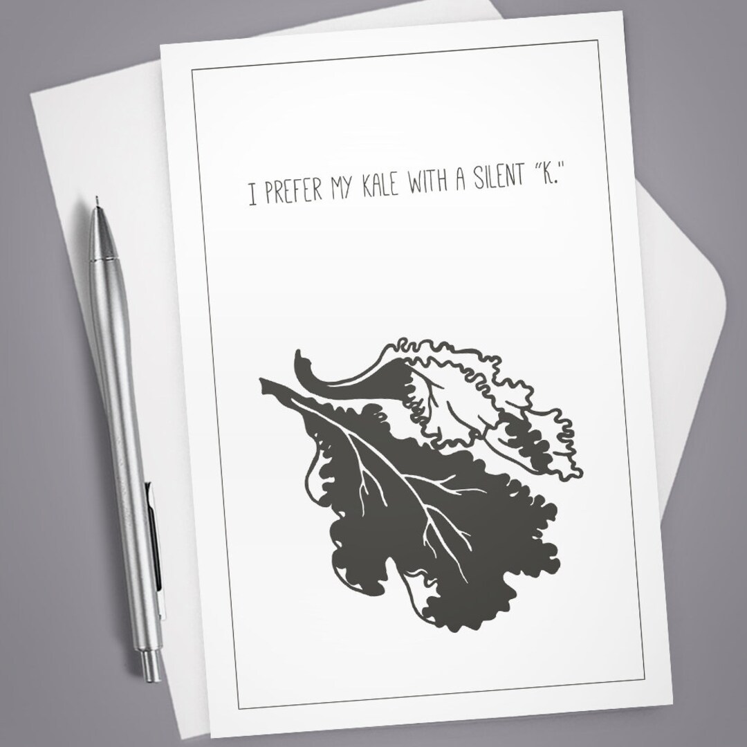 Greeting Card, Kale, Card for Him, Card for Her, Funny Card, Hilarious ...
