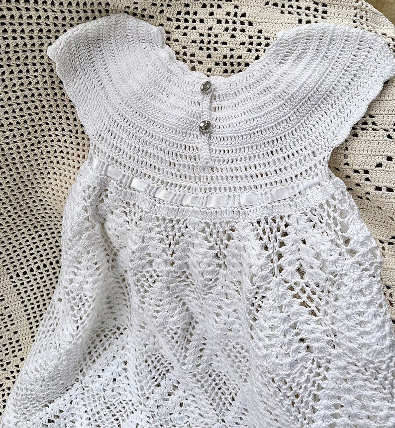 Christina Crochet Christening Dress Pattern Baby Crochet - Etsy