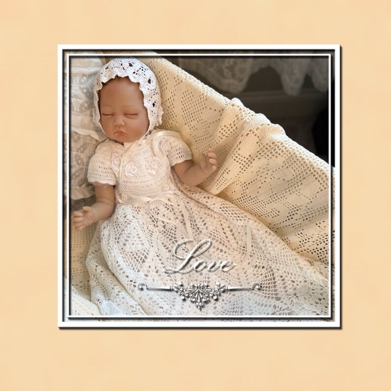 Christina Crochet Christening Dress Pattern Baby Crochet - Etsy