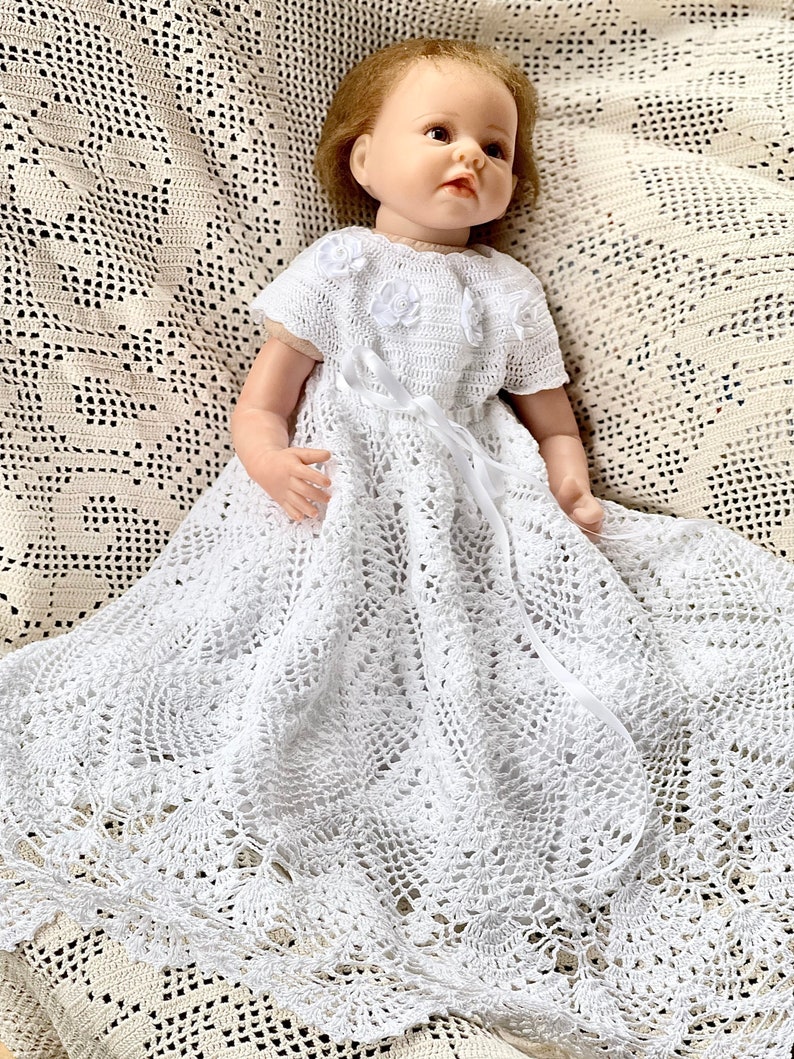 Christina Crochet Christening Dress Pattern Baby Crochet - Etsy