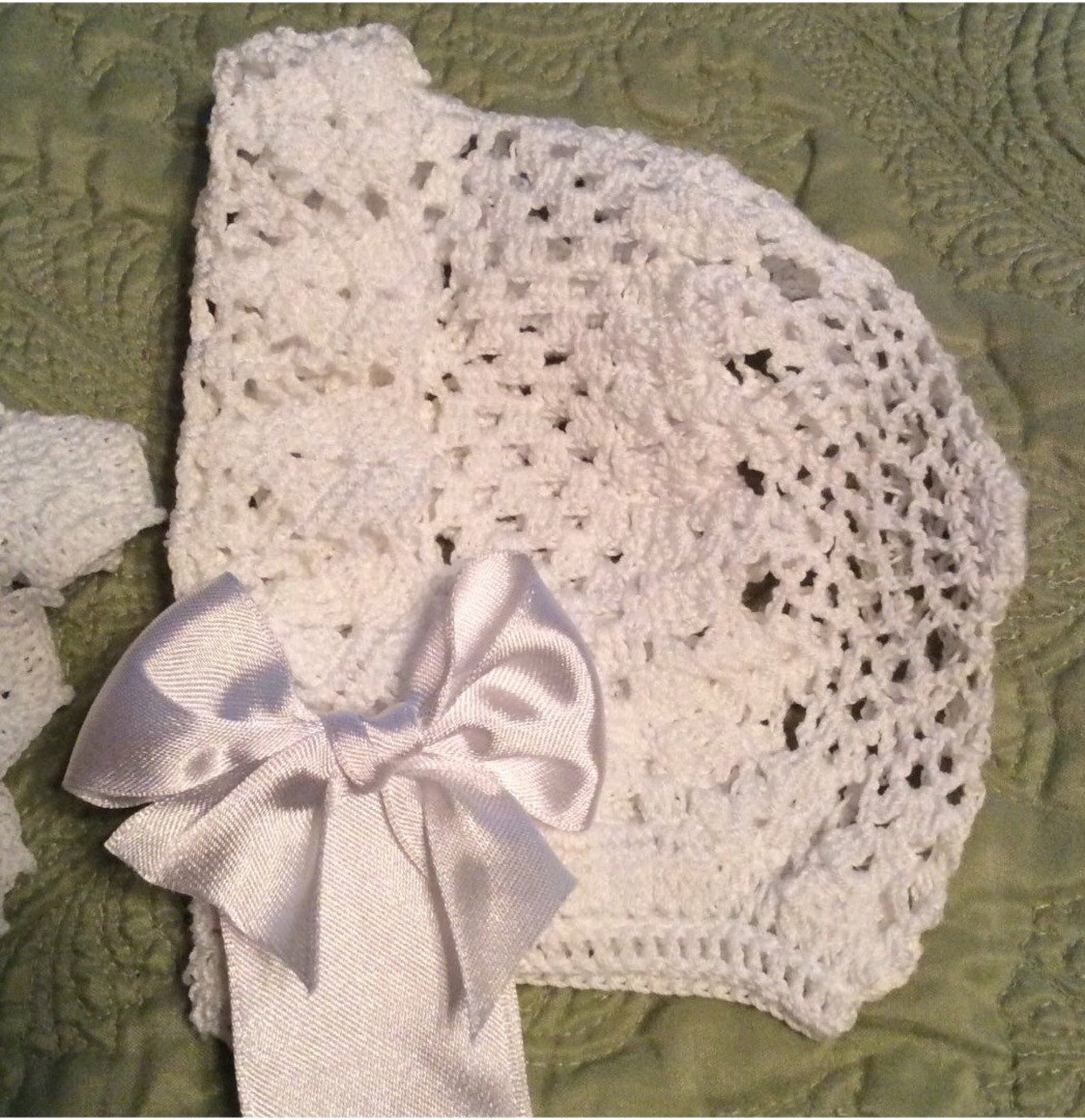 Bonnet Heirloom Baby Crochet Christening Pdf Pattern Bonnet - Etsy