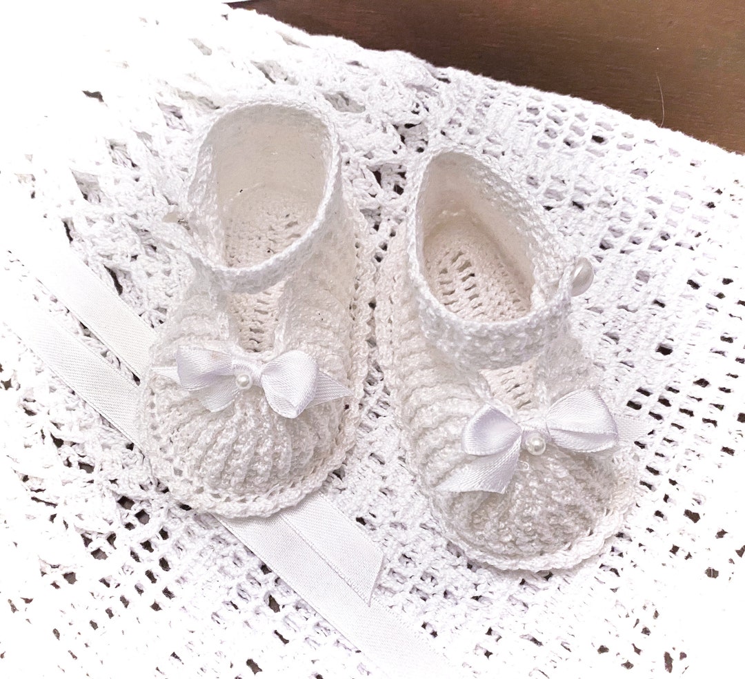Bootie Princess Lilly Anne Crochet Thread Christening Pattern, Baby ...