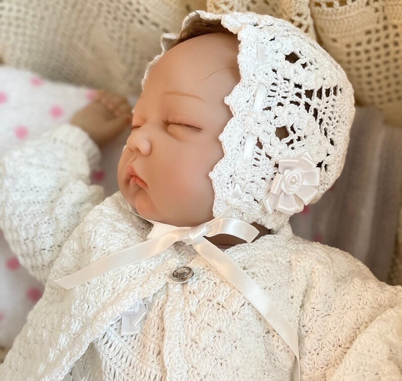 Crochet Christina Christening Bonnet Pattern Thread Crochet - Etsy