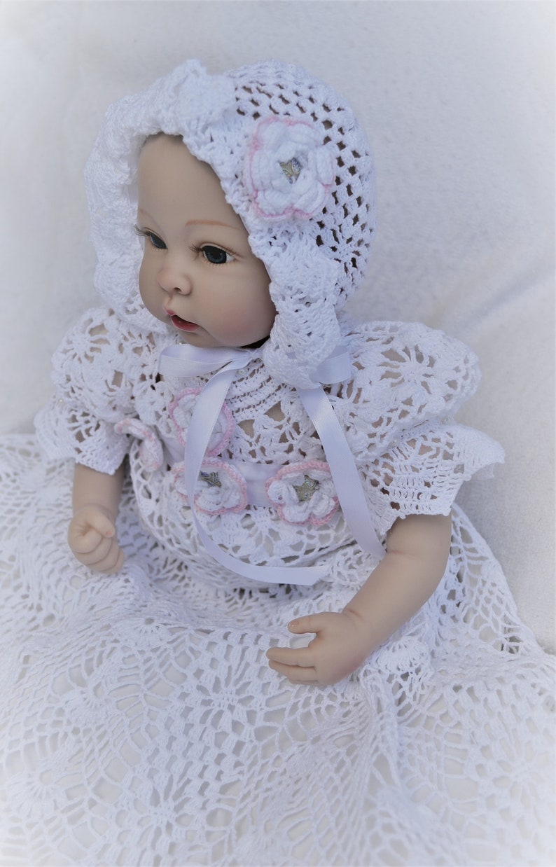 Bonnet Heirloom Baby Crochet Christening Pdf Pattern Bonnet - Etsy