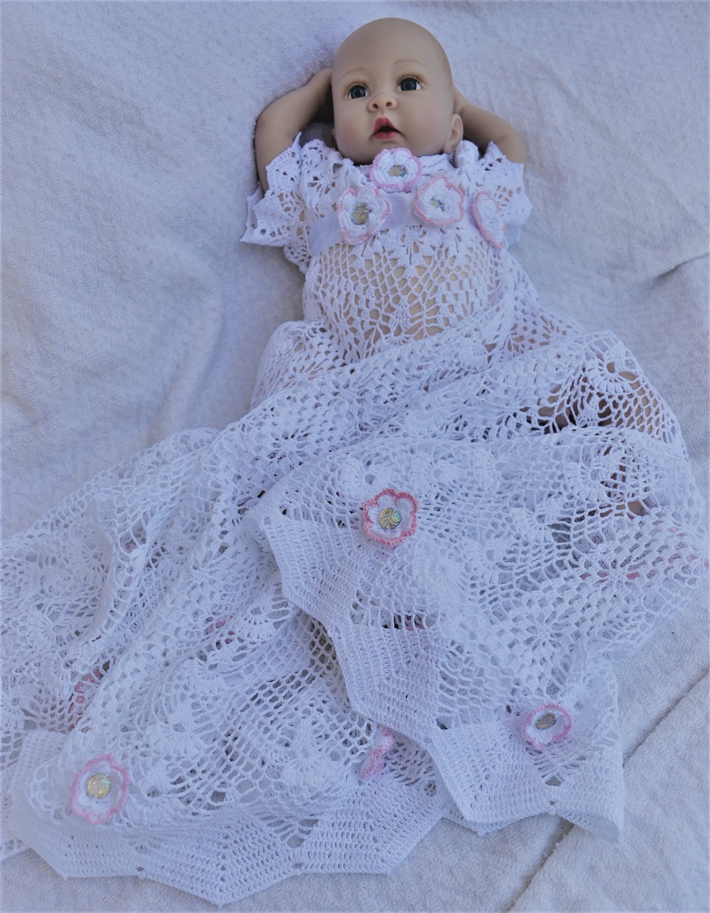 Gown Heirloom christening crochet baby pattern crochet | Etsy