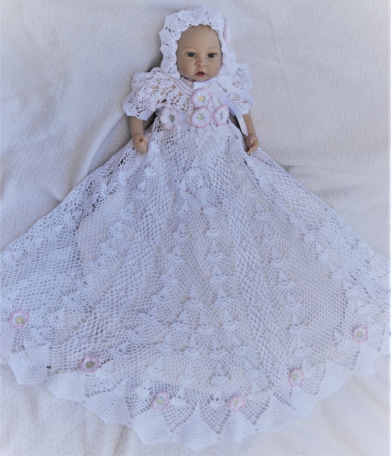 Christening Gown Heirloom Thread Crochet Baby Pattern Crochet - Etsy