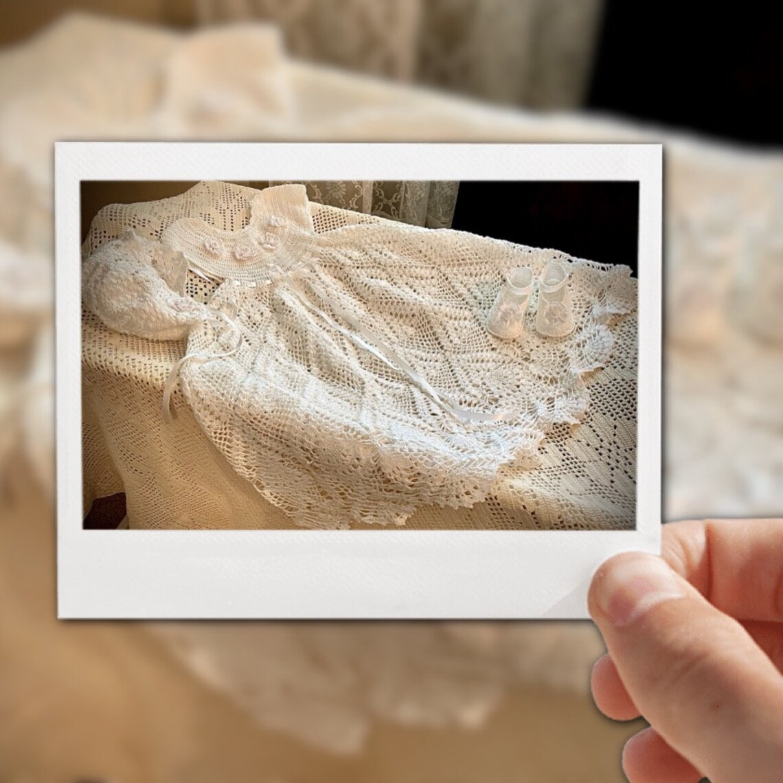 Christina Crochet Christening Dress Pattern Baby Crochet - Etsy