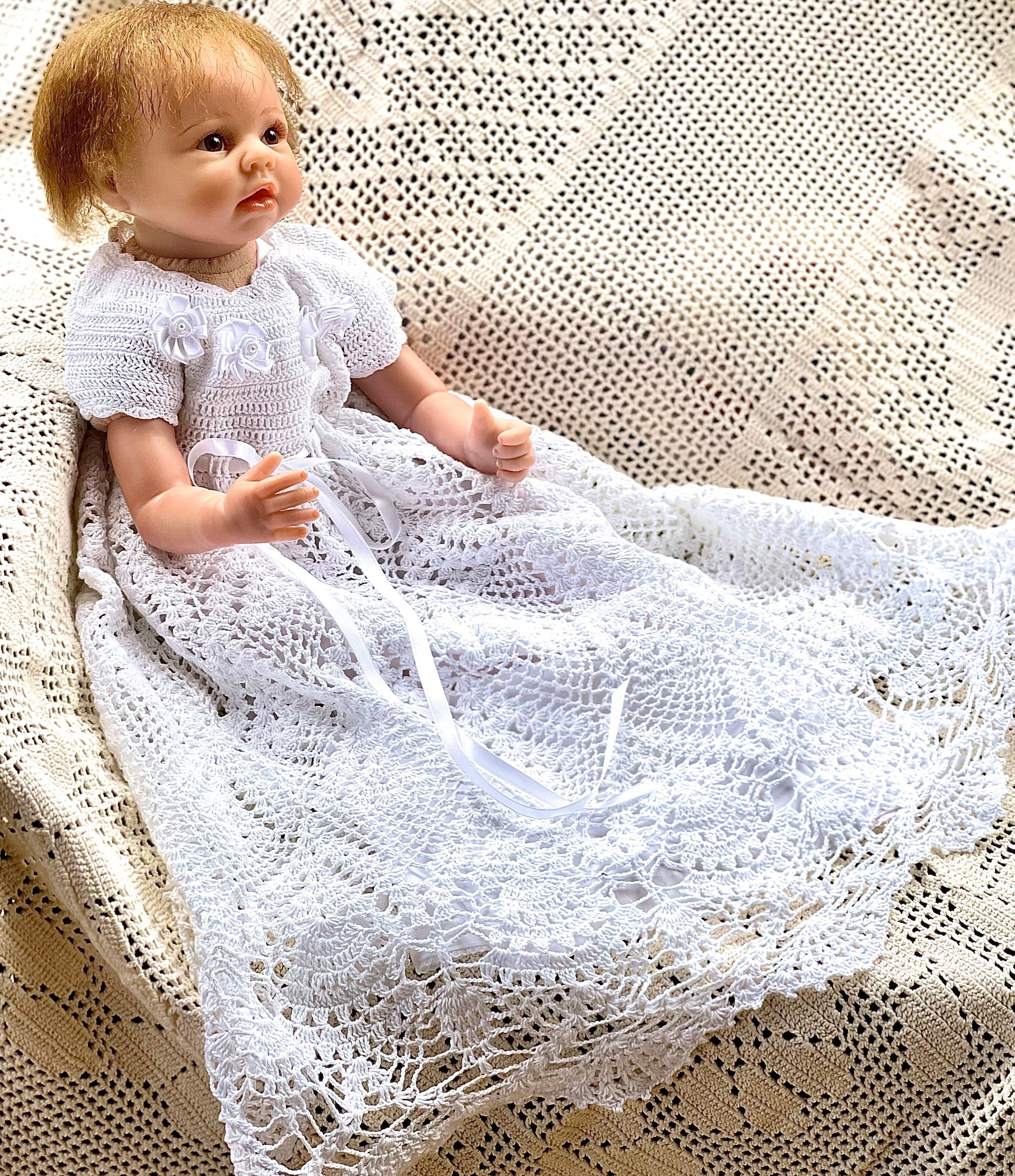 Christina Crochet Christening Dress Pattern Baby Crochet | Etsy