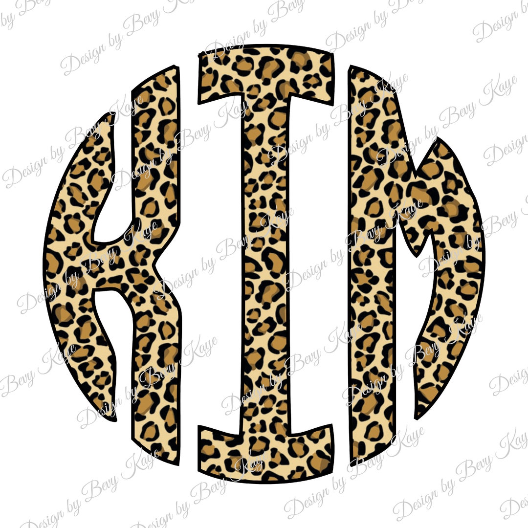Instant Download Custom Design Request of "kim" Monogram in Leopard ...