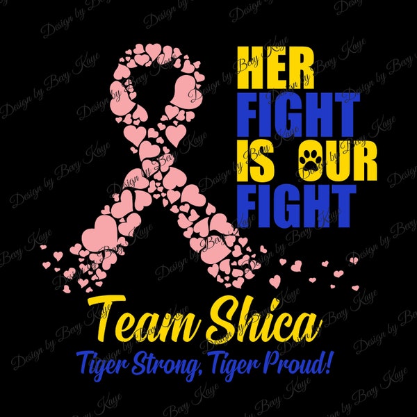 Breast Cancer Tiger Strong Svg - Etsy